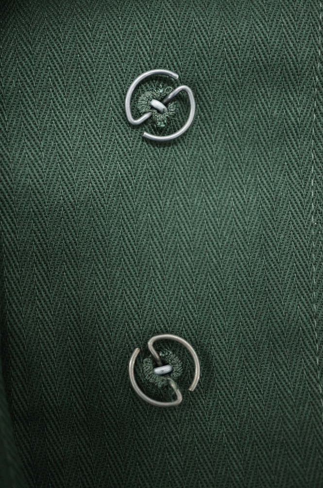 WWII German SS M37 Officer Summer HBT Reed Green Field Tunic IICotton ...