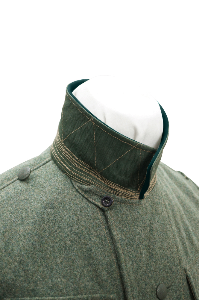 WWII German M37 SS EM fieldgrey wool tunic Feldbluse deep green ...